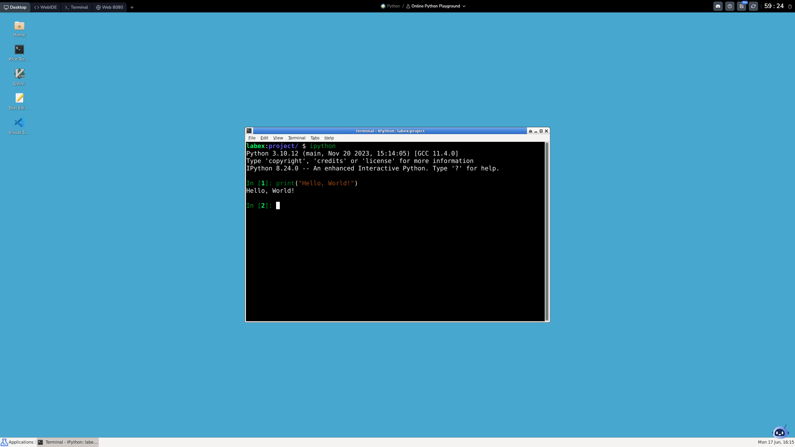 Online Python Interpreter | Python Playground | LabEx